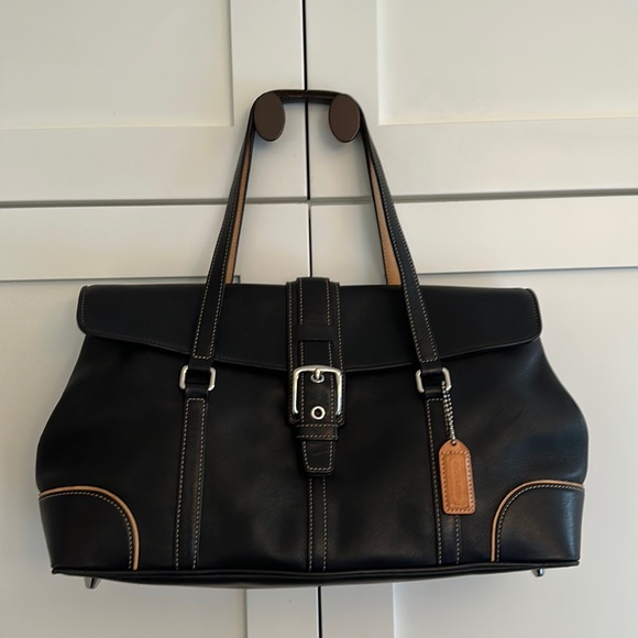 Coach | Bags | Coach Satchel Bag With Tan Accents 9268 | Poshmark